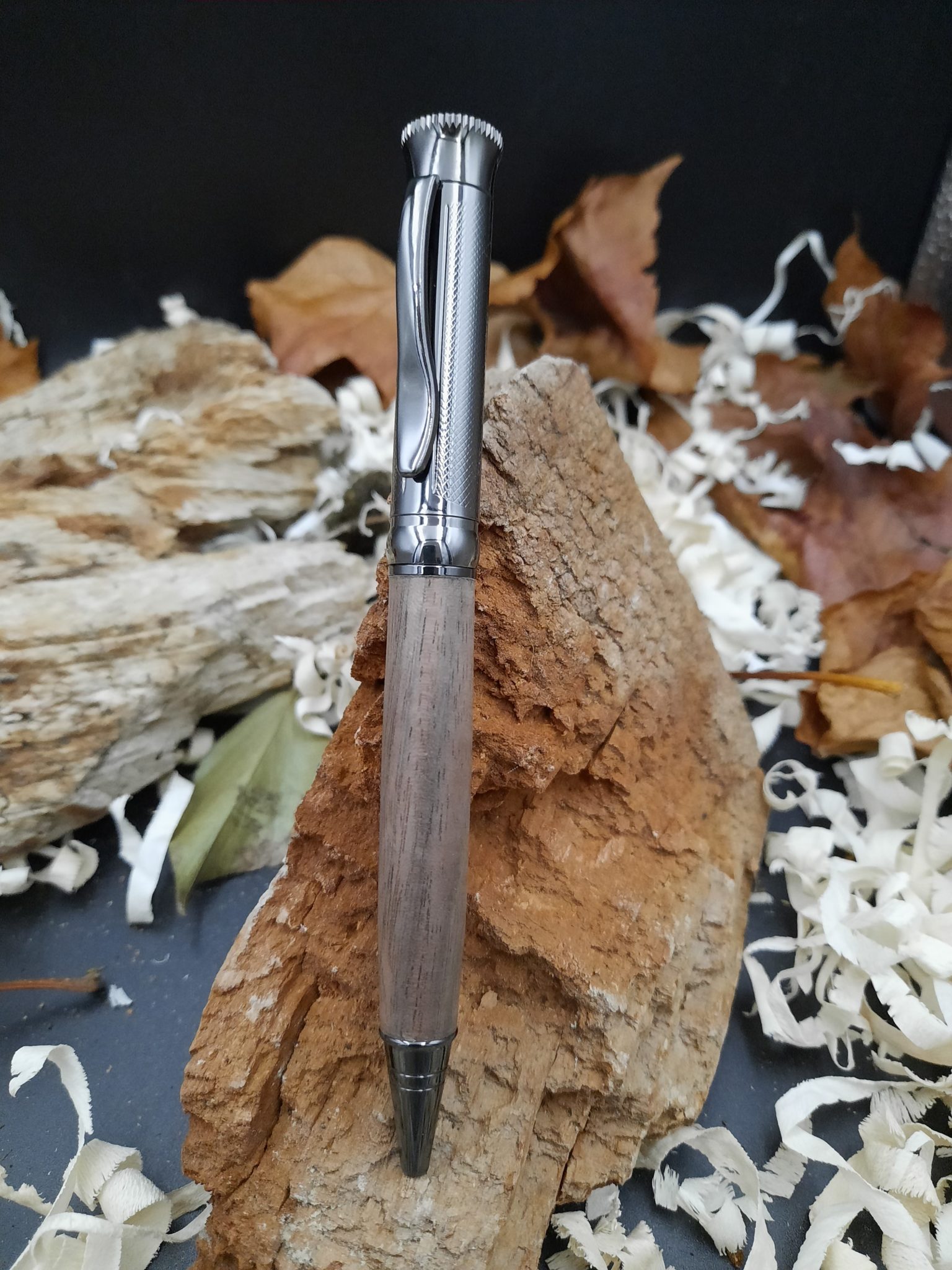 Stylo métal et bois - Atelier de la Faine